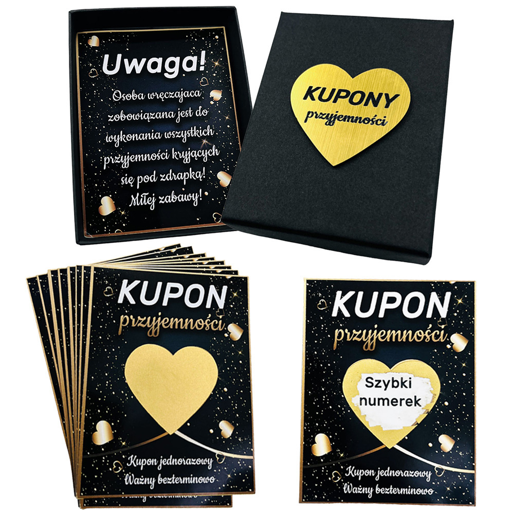 Zdrapki "Kupony Przyjemności" - prezent na walentynki dla żony męża ...